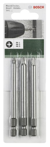 Bosch 2609255966 89mm Screwdriver Bit Set with Standard Quality (3 Pieces)