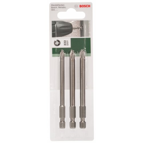 Bosch 2609255966 89mm Screwdriver Bit Set with Standard Quality (3 Pieces)