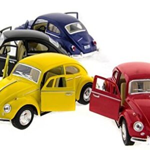 KiNSMART 1967 Volkswagen Classic Beetle 5inch 1:32Scale Die Cast Metal Model Toy Cars SetOf4