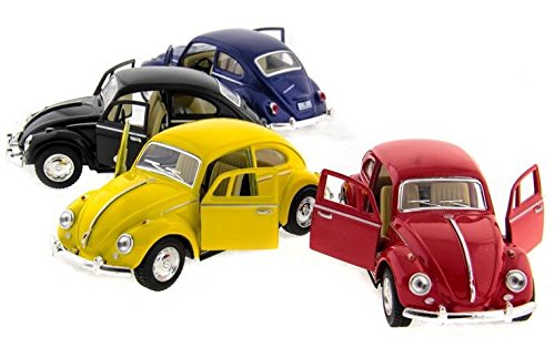 KiNSMART 1967 Volkswagen Classic Beetle 5inch 1:32Scale Die Cast Metal Model Toy Cars SetOf4