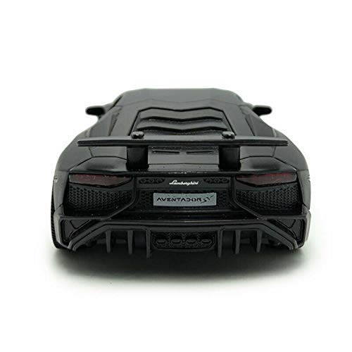 Lamborghini Matt Black Aventador LP 700-4 1:38 5" Pull Back Diecast Car