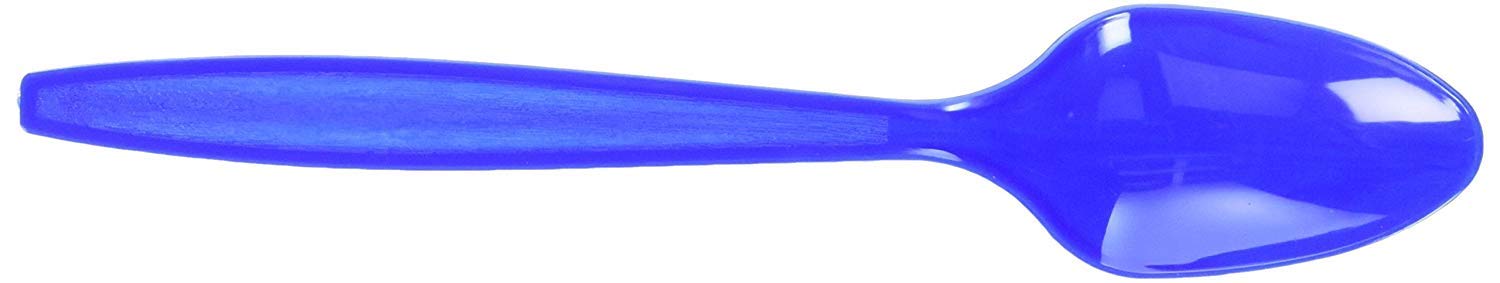 Amscan 43601.105 Plastic Spoons, One Size, Bright Royal Blue