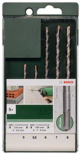 Bosch 2609255542 SDS-Plus Hammer Drill Bit Set (5 Pieces)