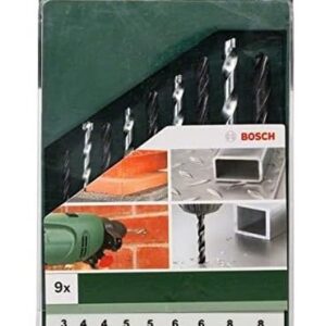 Bosch 2609255482 HSS-R Metal/Stone Drill Bit Set (9 Pieces)