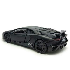 Lamborghini Matt Black Aventador LP 700-4 1:38 5" Pull Back Diecast Car