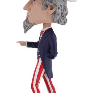 Royal Bobbles Uncle Sam Bobblehead, Premium Polyresin Lifelike Figure, Unique Serial Number, Exquisite Detail