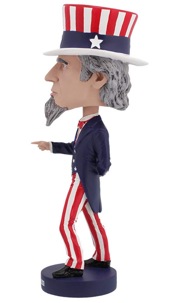 Royal Bobbles Uncle Sam Bobblehead, Premium Polyresin Lifelike Figure, Unique Serial Number, Exquisite Detail