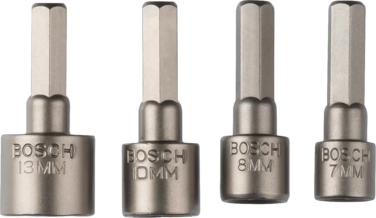 Bosch 2609255904 Socket Spanner Set with Hex Shank Arbor (4 Pieces)