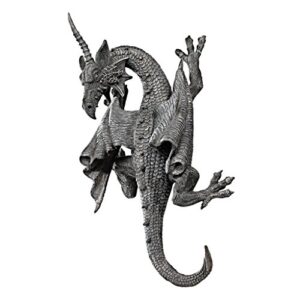 design toscano horned dragon of devonshire wall sculpture 13 inch, single