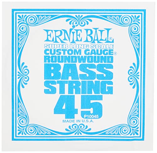 Ernie Ball 5-String Super Long Scale Slinky Nickel Wound Bass Guitar Strings, 45-130 Gauge (P02850)