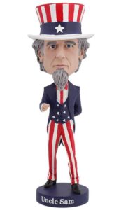 royal bobbles uncle sam bobblehead, premium polyresin lifelike figure, unique serial number, exquisite detail