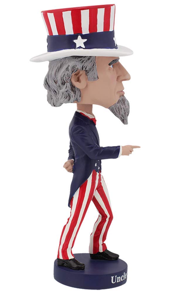 Royal Bobbles Uncle Sam Bobblehead, Premium Polyresin Lifelike Figure, Unique Serial Number, Exquisite Detail