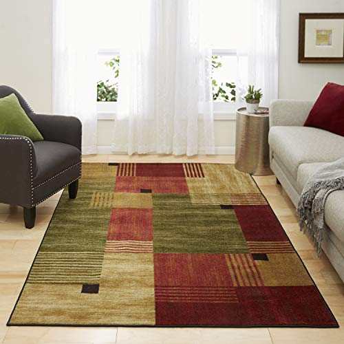 Mohawk Home Alliance Modern Geometric 5' x 8' Area Rug - Red - Perfect for Living Room, Dining Room, Office