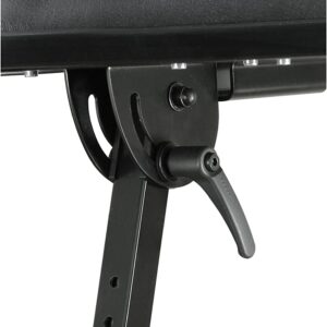 K&M Konig & Meyer 14047.000.55 Performance Pneumatic Stool | Easily Adjust Height/Angle of the Ergonomic Set /Footrest | Professional Grade for all Musicians | German Made | Black Imitation Leather