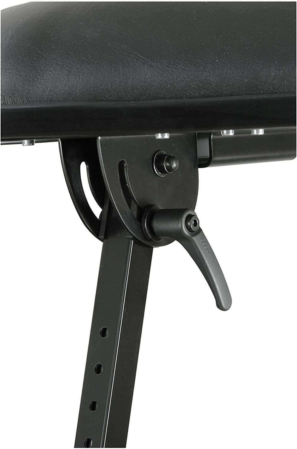 K&M Konig & Meyer 14047.000.55 Performance Pneumatic Stool | Easily Adjust Height/Angle of the Ergonomic Set /Footrest | Professional Grade for all Musicians | German Made | Black Imitation Leather