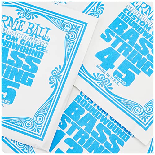 Ernie Ball 5-String Super Long Scale Slinky Nickel Wound Bass Guitar Strings, 45-130 Gauge (P02850)