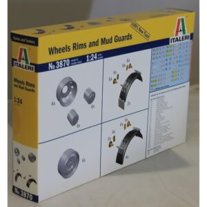 italeri 3870 wheels rims and mud guards, - 1:24 scale truck model kit parts