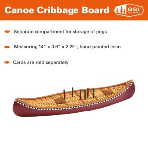 Outside Inside - Hand Painted Tin Boat Cribbage Board