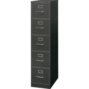 Hon 315PP Five-Drawer, Full-Suspension File, Letter Size, 26-1/2-Inch D, Black