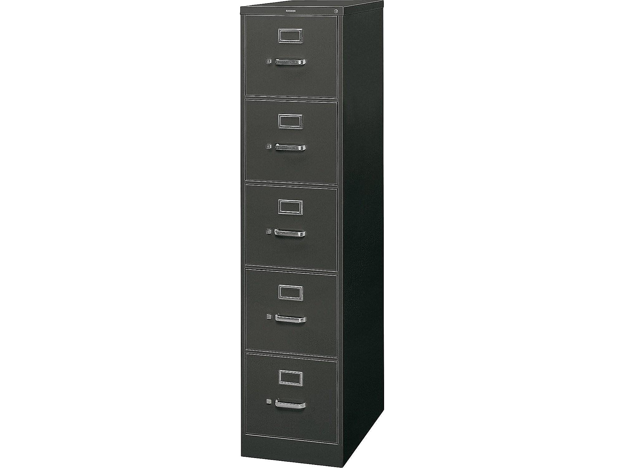 Hon 315PP Five-Drawer, Full-Suspension File, Letter Size, 26-1/2-Inch D, Black