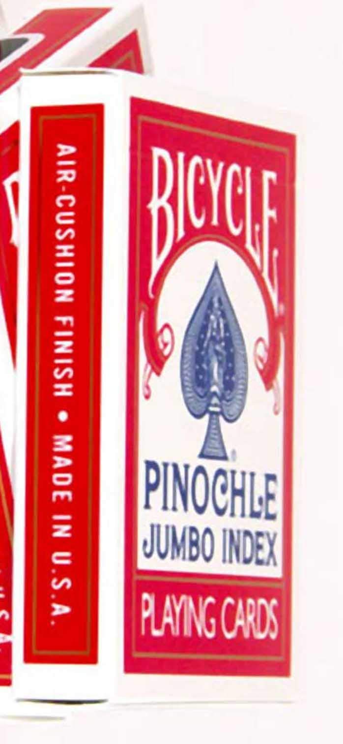 Pinochle Playing Cards Jumbo Index - Bundle of 6 Decks