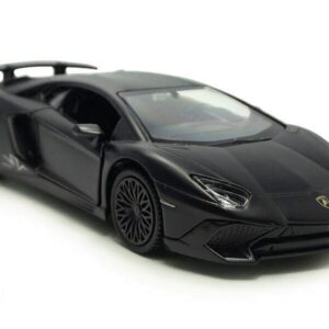 Lamborghini Matt Black Aventador LP 700-4 1:38 5" Pull Back Diecast Car