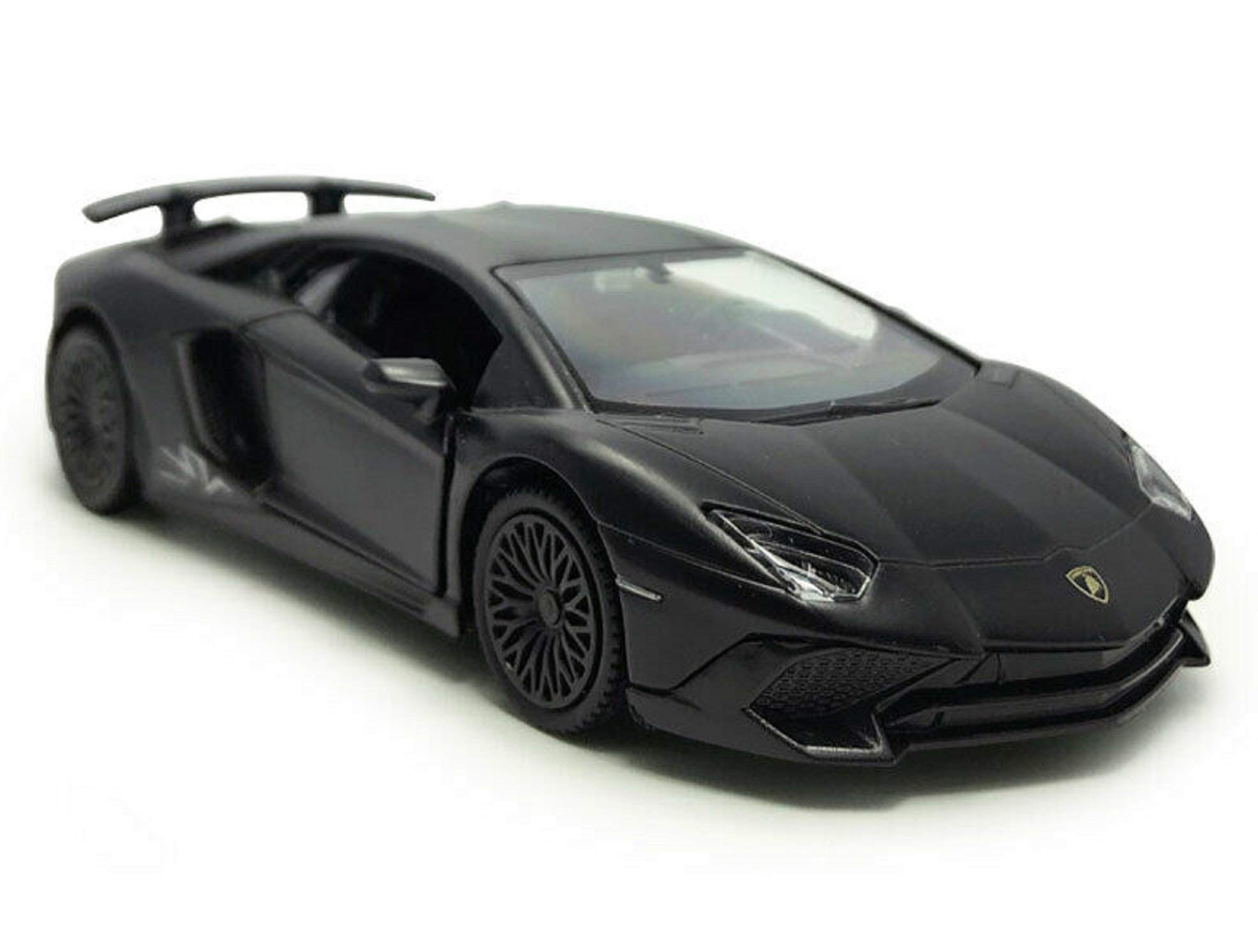 Lamborghini Matt Black Aventador LP 700-4 1:38 5" Pull Back Diecast Car