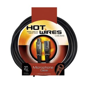 on-stage hot wires economy xlr microphone cable, 20 feet