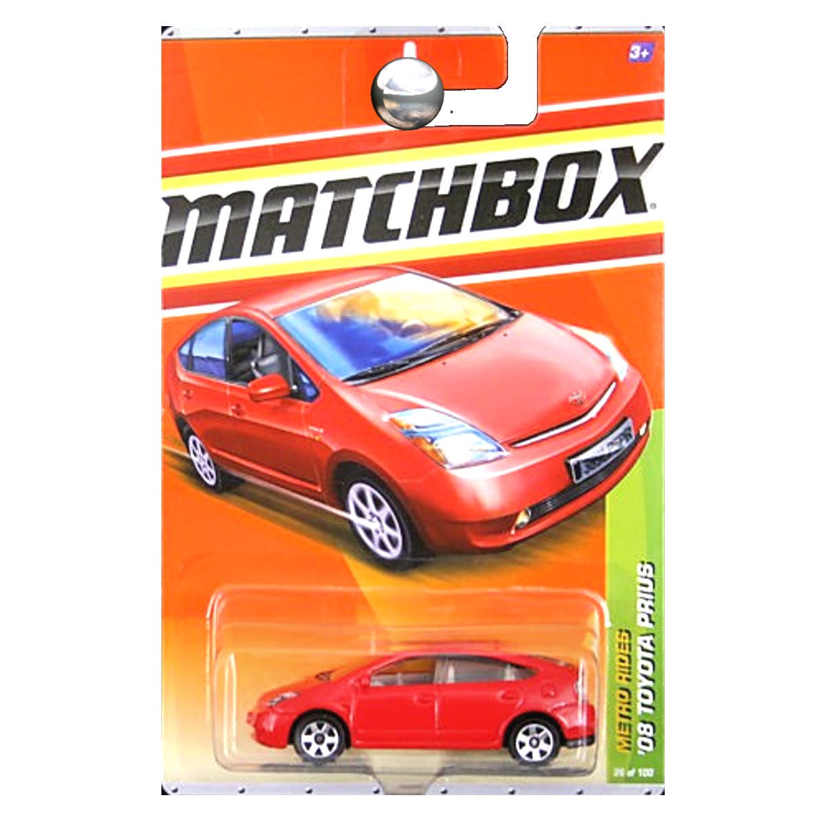 Matchbox 2010-2011 08 RED Toyota Prius Metro Rides Series 1 of 6, #26 of 100