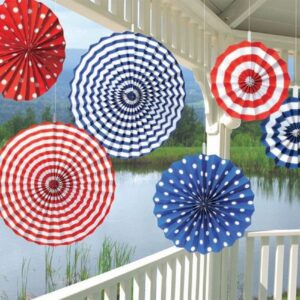 Amscan Paper Fan Party Decorating Kit, 6 pcs