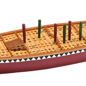 Outside Inside - Hand Painted Tin Boat Cribbage Board