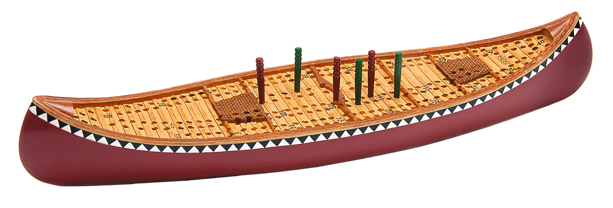 Outside Inside - Hand Painted Tin Boat Cribbage Board