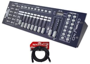 chauvet obey 40 universal dmx 512 controller with 192 channels and midi compatibility + chauvet dmx3p25ft dmx xlr female to male dmx cable