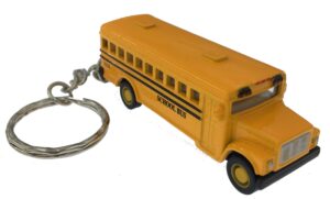 kinsfun classic mini school bus 2.5 inches die cast metal model key chain