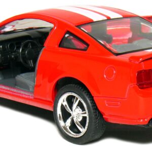 KiNSMART 2006 Ford Mustang GT Hardtop 1/38 Scale Diecast Car (Stripe red)