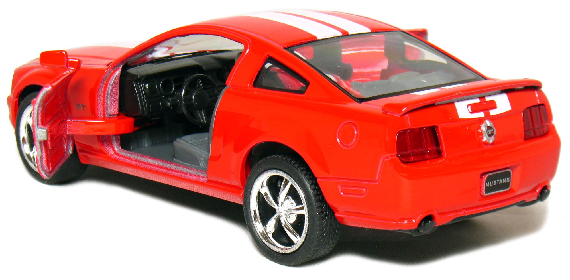 KiNSMART 2006 Ford Mustang GT Hardtop 1/38 Scale Diecast Car (Stripe red)