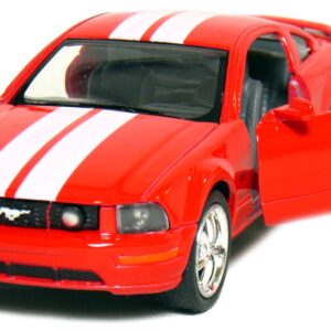 KiNSMART 2006 Ford Mustang GT Hardtop 1/38 Scale Diecast Car (Stripe red)