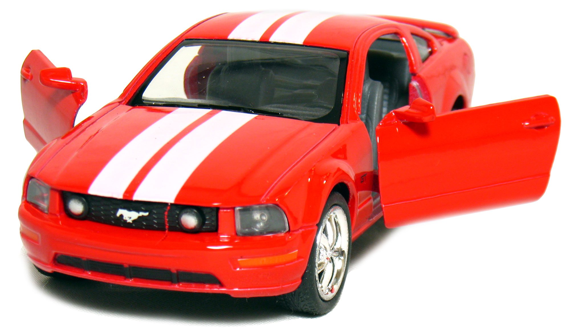 KiNSMART 2006 Ford Mustang GT Hardtop 1/38 Scale Diecast Car (Stripe red)