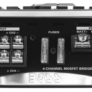 BOSS Audio Systems AR1600.4 4 Channel Car Amplifier - 1600 Watts, Full Range, Class A/B, 2-4 Ohm Stable, Mofet Power Supply, Bridgeable