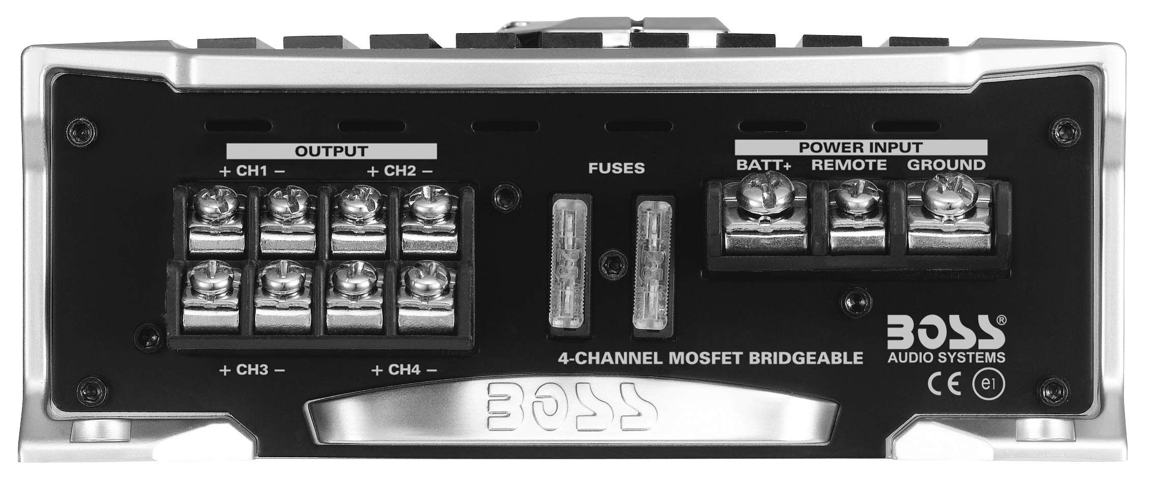 BOSS Audio Systems AR1600.4 4 Channel Car Amplifier - 1600 Watts, Full Range, Class A/B, 2-4 Ohm Stable, Mofet Power Supply, Bridgeable