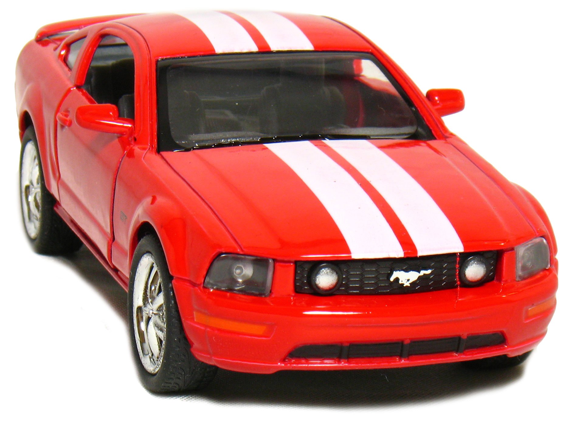 KiNSMART 2006 Ford Mustang GT Hardtop 1/38 Scale Diecast Car (Stripe red)