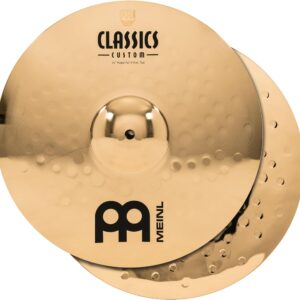 Meinl 14" Powerful Hihat (Hi Hat) Cymbal Pair - Classics Custom Brilliant - Made in Germany, 2-YEAR WARRANTY (CC14PH-B)