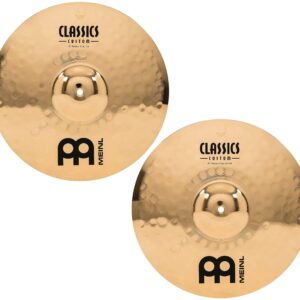 Meinl 15" Medium Hihat (Hi Hat) Cymbal Pair - Classics Custom Brilliant - Made in Germany, 2-YEAR WARRANTY (CC15MH-B)