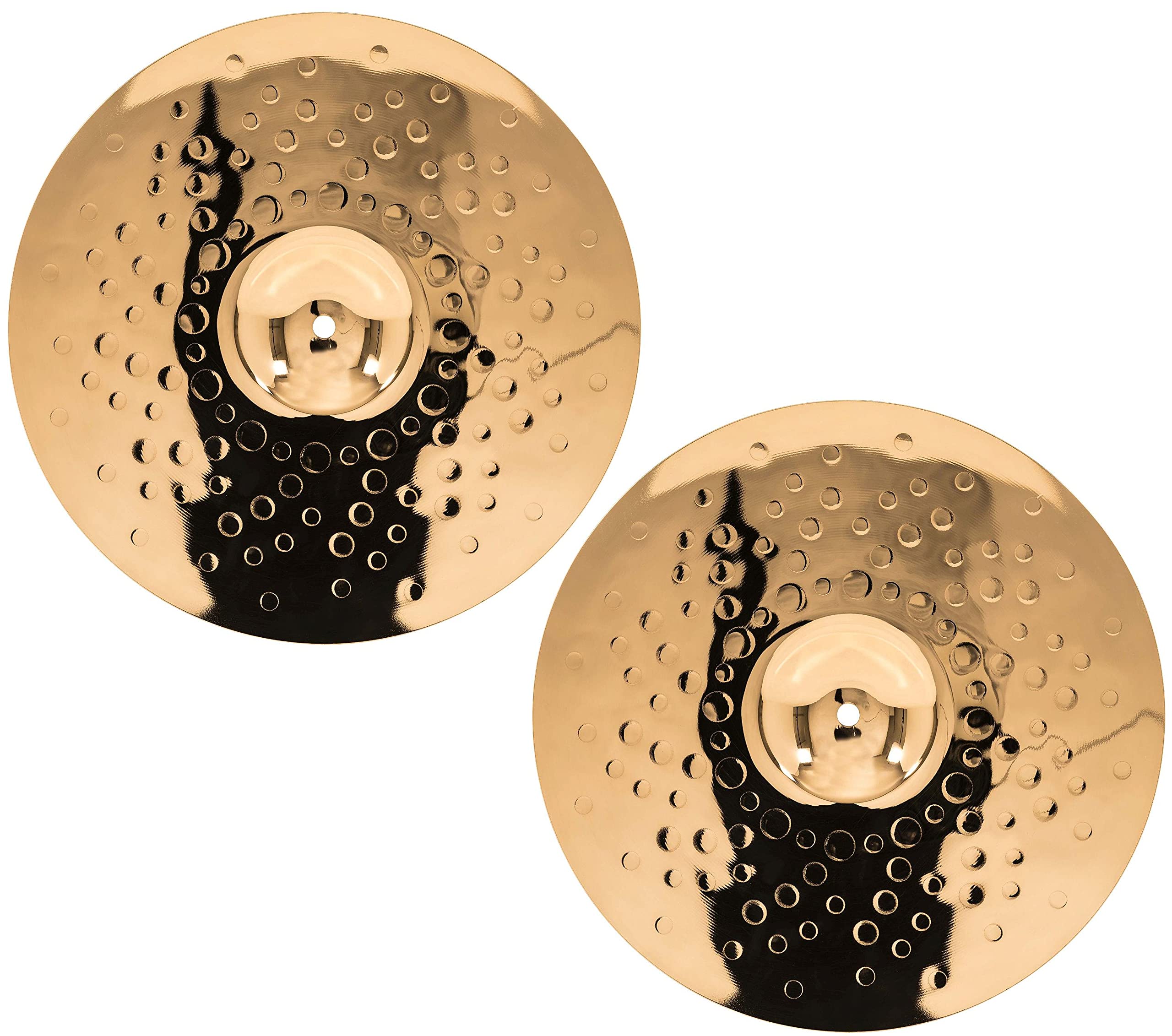 Meinl 14" Powerful Hihat (Hi Hat) Cymbal Pair - Classics Custom Brilliant - Made in Germany, 2-YEAR WARRANTY (CC14PH-B)