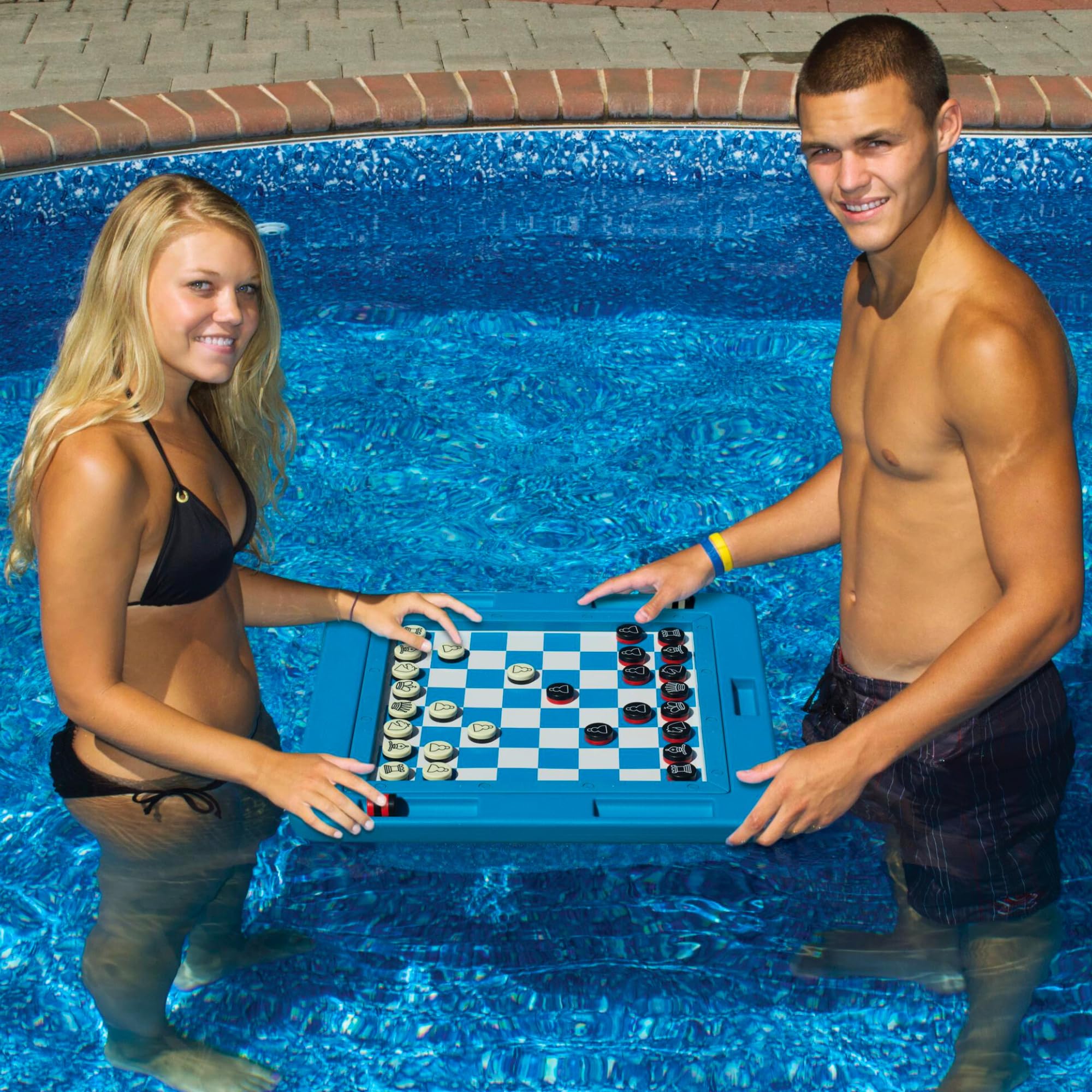 Swimline Floating Multi-Game Gameboard For 2-4 Players , Blue