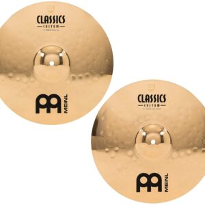 Meinl 14" Powerful Hihat (Hi Hat) Cymbal Pair - Classics Custom Brilliant - Made in Germany, 2-YEAR WARRANTY (CC14PH-B)