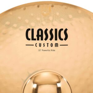 Meinl 22" Powerful Ride Cymbal - Classics Custom Brilliant - Made in Germany, 2-YEAR WARRANTY (CC22PR-B)