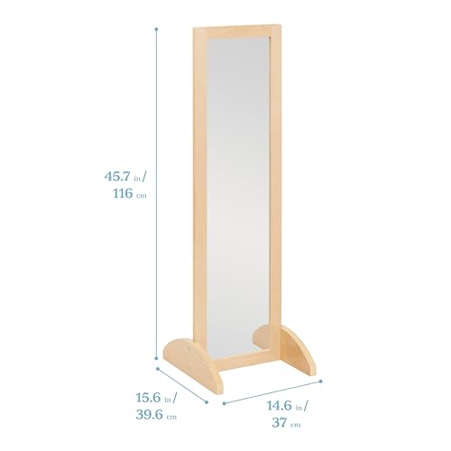 ECR4Kids Double-Sided Bi-Directional Mirror, Kids Furniture, Natural