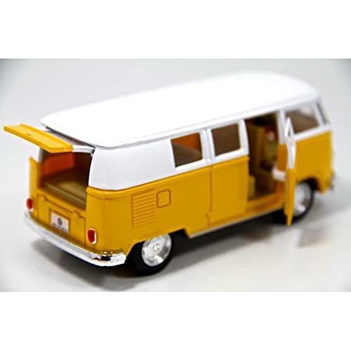 Set of 4: 5" Classic 1962 Volkswagen Van 1:32 Scale (Green/Maroon/Red/Yellow)