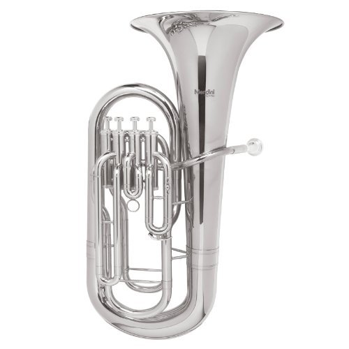 Mendini MEP-N Nickel Plated B Flat Euphonium with Stainless Steel Pistons